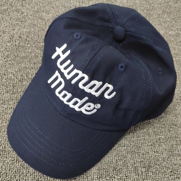 Human Made | Accessories | Human Made Hat With White Logo Navy Blue ...